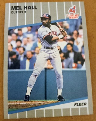 1989 Fleer Mel Hall Baseball Card #406 Cleveland Indians | eBay