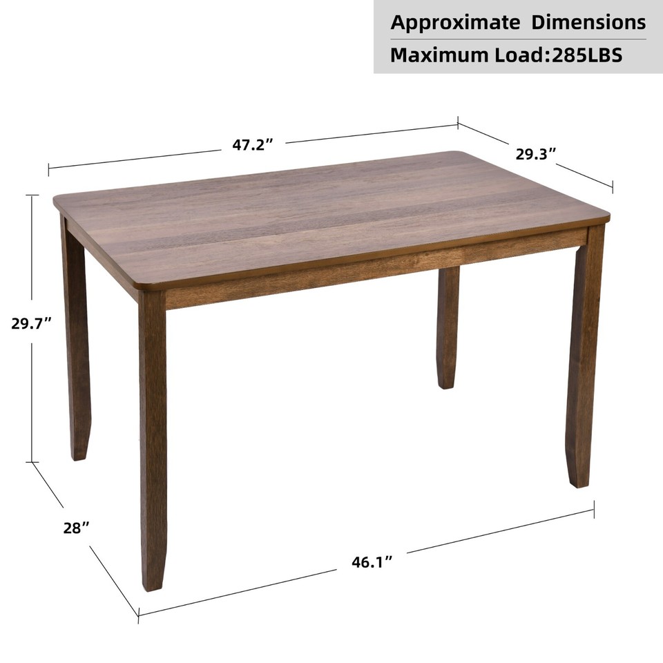 Dining Table Kitchen Dining Table Solid Wood Rectangular Table for ...