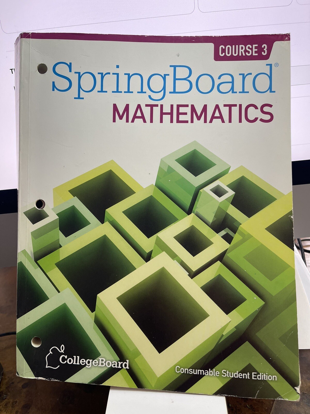 Springboard Mathematics Common Core Edition Course 3/PreAlgebra by ...