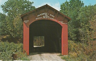 C1970s Richland Creek Covered Bridge, Bloomfield, Greene County ...
