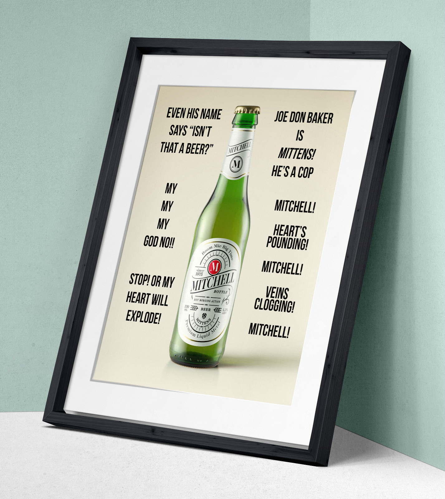 MST3K Mitchell - Joe Don Baker Rifftrax Art Print Wall Decor Movie ...