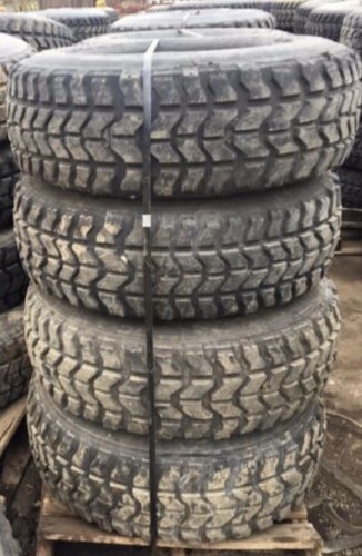 5 MILITARY HUMVEE TIRES 37" + 8 LUG 12 BOLT RIMS + RUN FLAT INSERTS ...