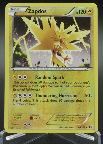 Pokémon TCG - Zapdos 46/113 - Reverse Holo Rare - Legendary Treasures ...