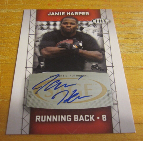 Jamie Harper Autographed 2011 SAGE HIT Autographs #98 Card NFL ...