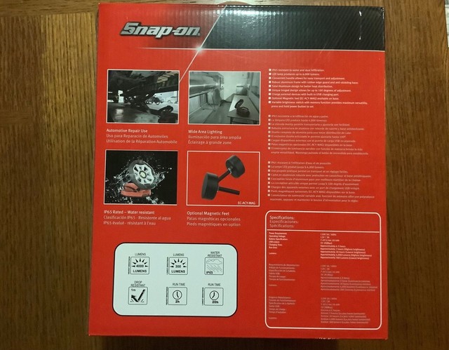 Snap-on (ecfdb358) 4000 Lumen - Rechargeable Flood Light 060chb for ...