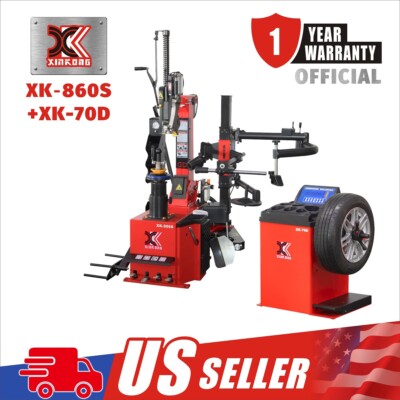 XK 806S 70D Auto Tire Changer Wheel Balancer Combo 14-28” Rim Repair ...