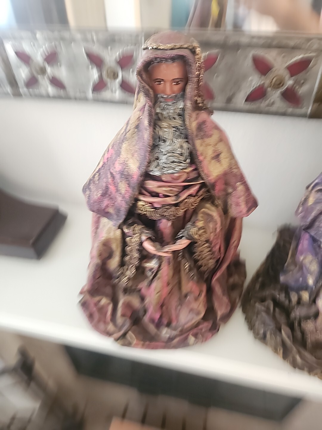 Large vintage Fabric Paper Mache Christmas Nativity Three Wise Men 3 ...