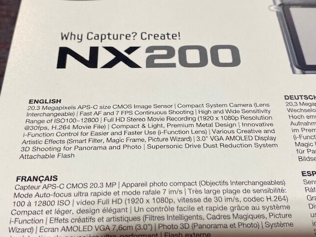 Samsung NX NX200 20.3MP Digital Camera - Black (Kit w/ OIS 18-55mm Lens ...