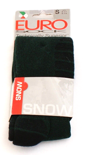 Euro Sock Forest Green Cushioned Snow Socks Men's 4-7 New in Package | eBay