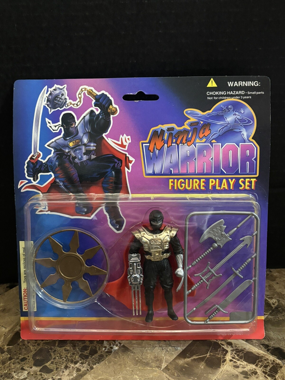 Rare Chap Mei Black Ninja Red Cape Warrior Action Figure Play Set New ...