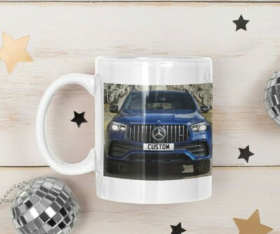 Personalised Number Plate Mercedes Benz AMG GLE Reg Coffee Mug Unique ...