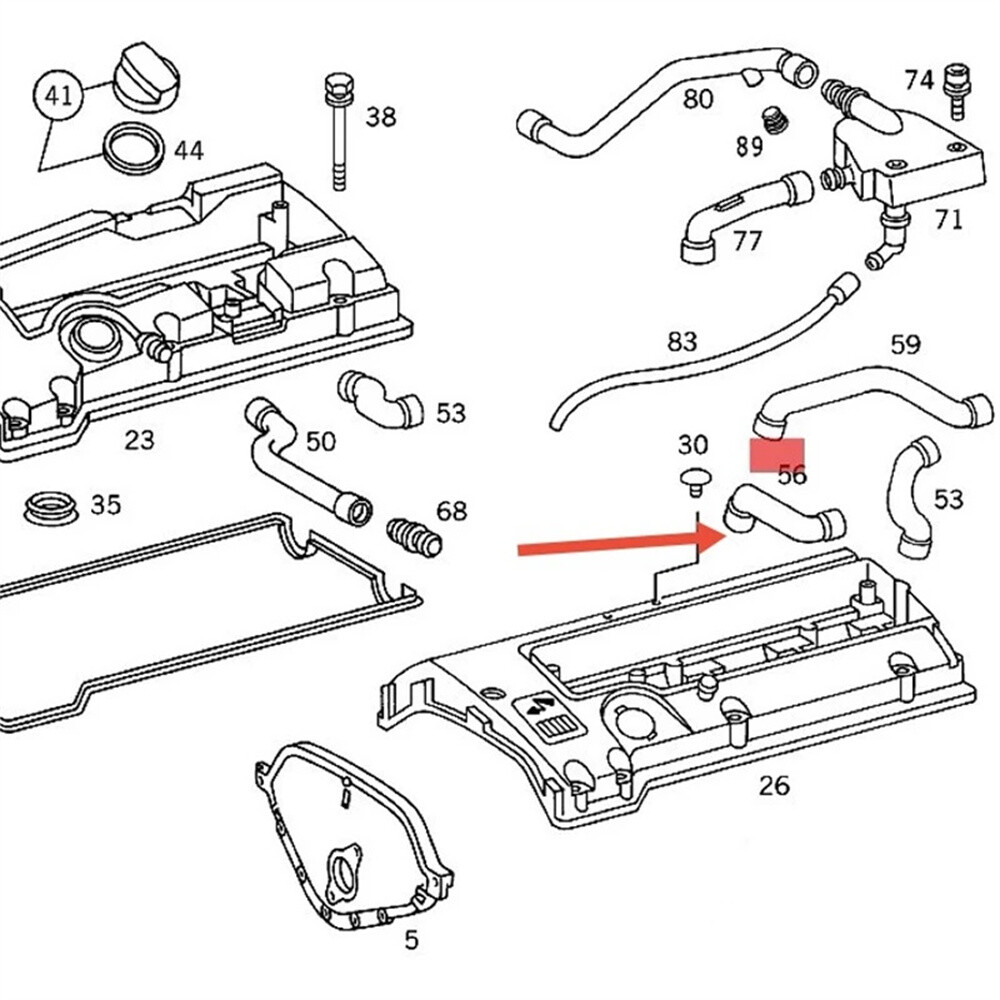 Car Engine Crankcase Breather Hose Radiator Pipe 111-018-10-82 For ...