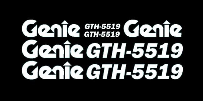 Genie GTH-5519 Telehandler Telescopic Forklift Lift Decals set stickers ...