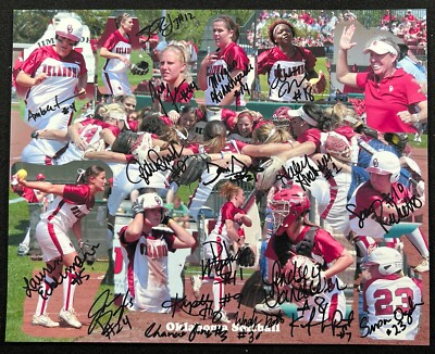 2008 Team Signed Oklahoma Sooners Softball Photo Samantha Ricketts ...