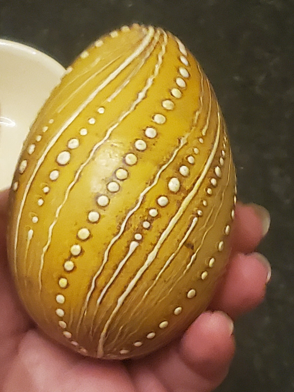 4 PC Vintage Ukrainian? EASTER Wood Pysanky Hand Painted Eggs 4 ...