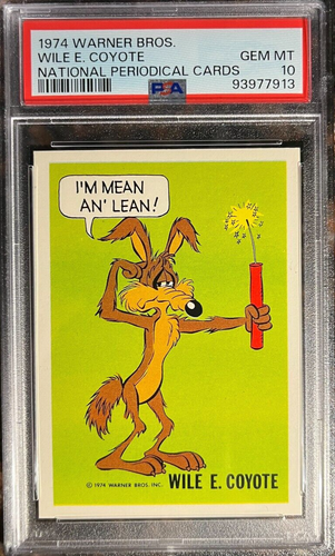 1974 Warner Bros. Wile E. Coyote National Periodical Cards PSA 10 GEM ...