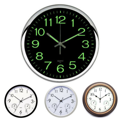 Large 12 inch Wall Clock Silent Quartz Indoor Bedroom Modern Home Shop ...