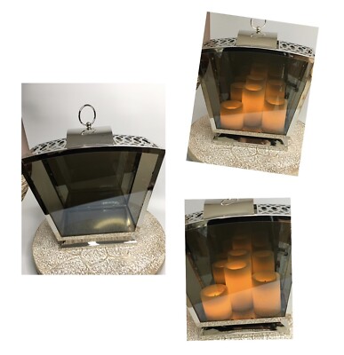 PartyLite Infinite Reflections Silver Carriage Lantern P92295 New no ...