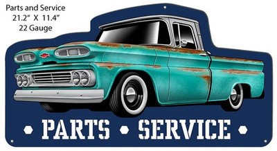 Chevy Parts 3D Cut Out Retro Metal Garage Wall Sign - 11.4" x 21.2" | eBay