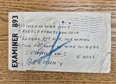 WW2 Prisoner of War Entire Letter, Stalag VIII C, Complete & Unopened ...