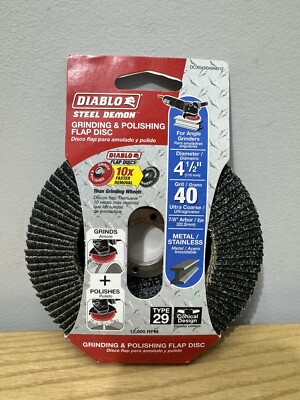 Flap Disc 4 1/2 in. Grinding And Polishing 40-Grit Steel Demon Corner ...