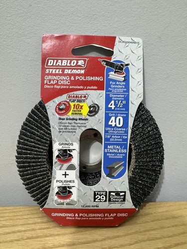 Flap Disc 4 1/2 in. Grinding And Polishing 40-Grit Steel Demon Corner ...