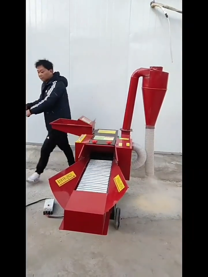 220V Hay Cutter Corn Sugarcane Crusher w/ Self-priming Hose Straw ...