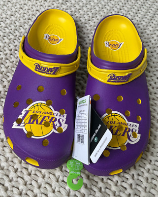 Classic Crocs NBA LA Los Angeles Lakers Classic Clog RARE Men's 13 ...