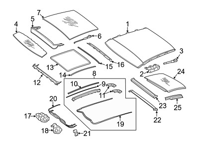 Genuine OEM Sunroof Guide Jaw for Mercedes 2057800175 | eBay