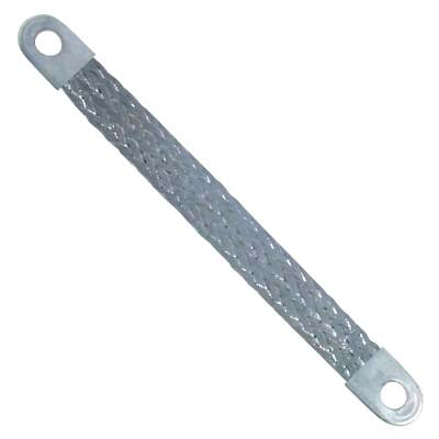 8" Inch 4 Gauge Braided Bonding Strap Fits 3/8" Stud - Made in the USA ...