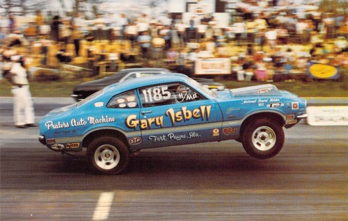 1970s Gary Isbell Modified Maverick Drag Racing 300 cubic ford six ...