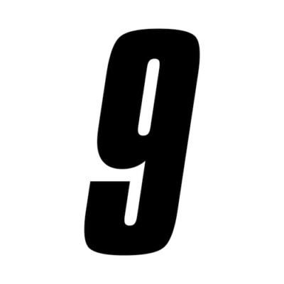 6 inch tall Black Race Number 9 racing numbers decals KTM 65 50 85 SX ...