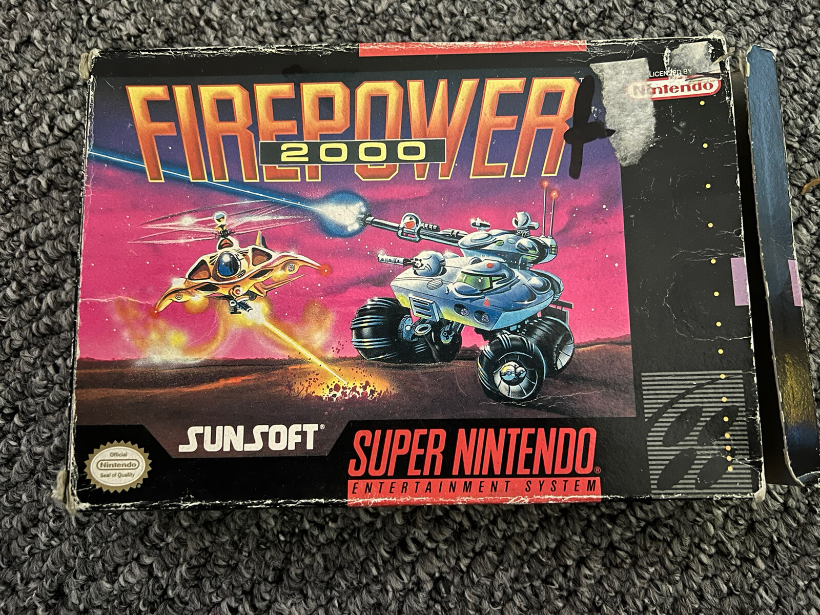Firepower 2000 SNES / super Nintendo. NTSC V.Rare,Boxed. Fire Power2000 ...