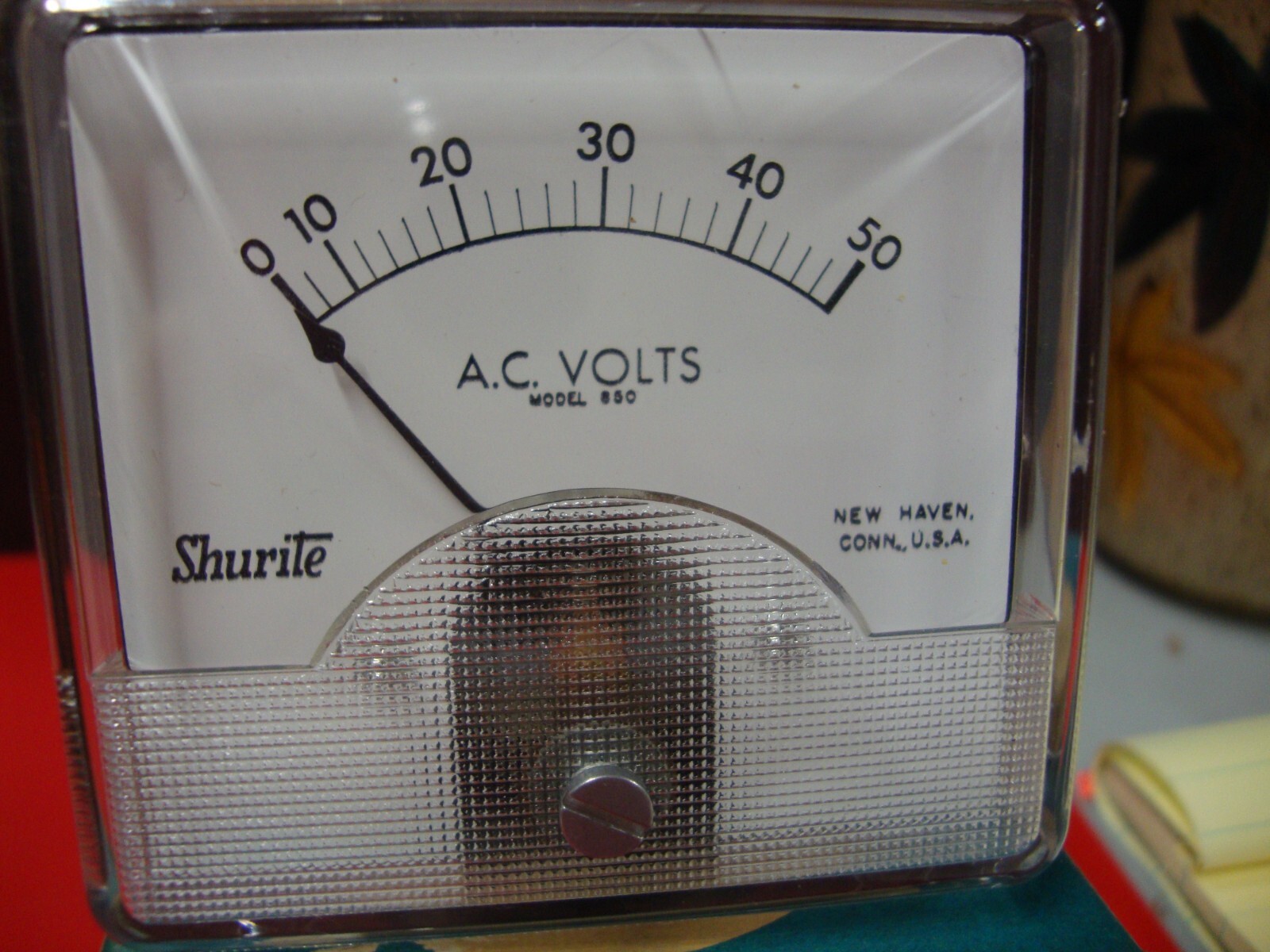 Shurite 8405Z 0-50 Volt AC Analog Meter 2.5" .3" Panel Face 2" Round ...