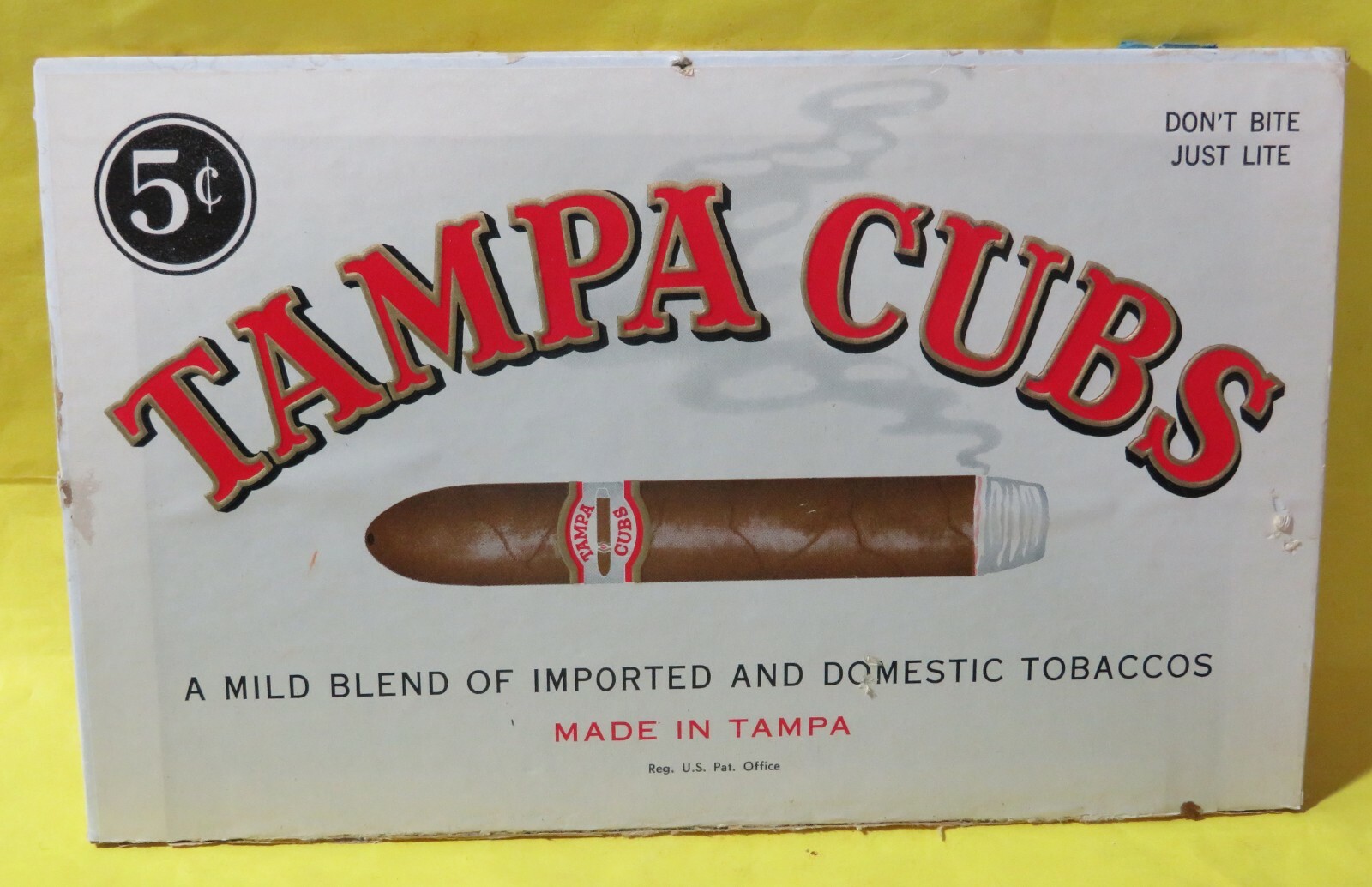 TAMPA CUBS Cigar Box Lid (only) Cabin Western Bar Man Cave Decor | eBay