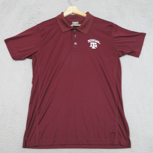 Texas A&M Aggies Golf Shirt Men L Red Maroon Polo College NCAA ...