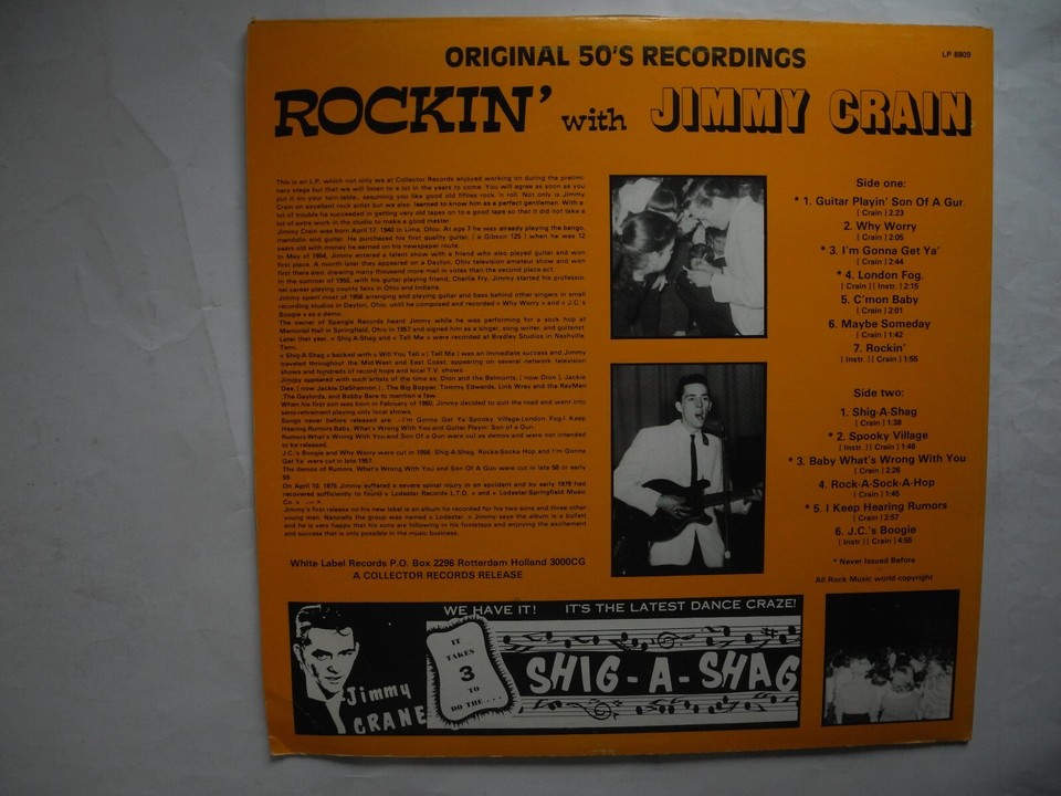 JIMMY CRAIN Rockin' With LP 1979 Holland EX | eBay
