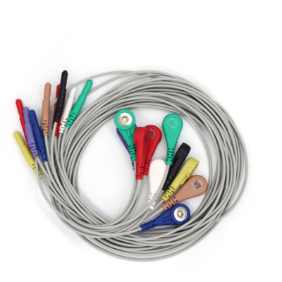 Universal ECG/EKG 10-Leads Wire Snap Holter Recorder ECG Patient ...