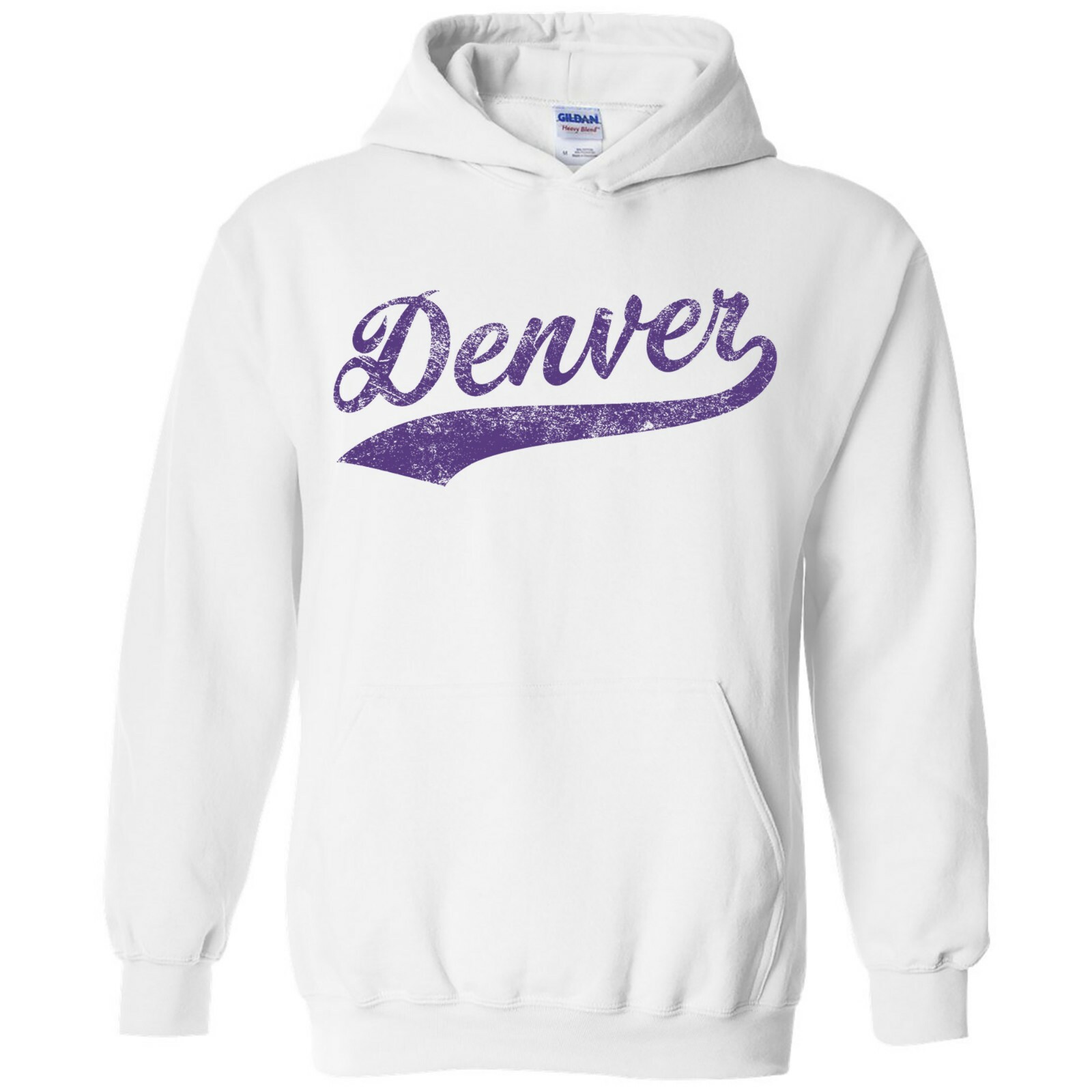 Denver Baseball Script - Hometown FOOTBALL SPORTS TEAM Hoodie - White ...