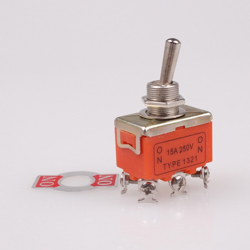New 1Pcs AC 250V 15A ON/ON 2 Positions DPDT 6 Screw Terminal Toggle ...