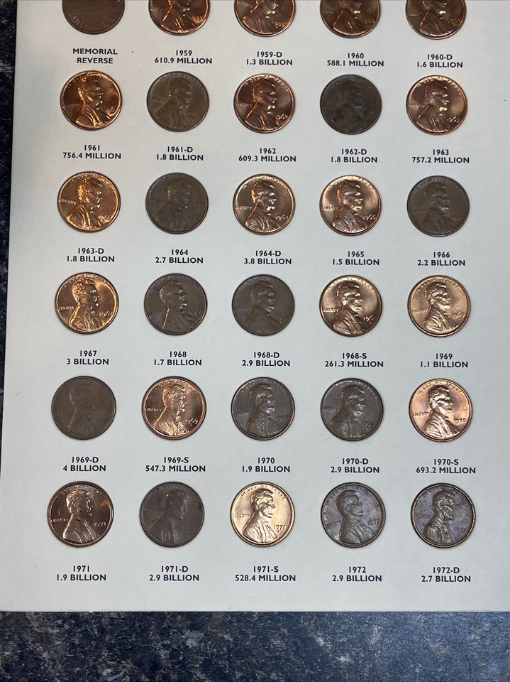 Complete Collection Lincoln Memorial Cents 1959-1998 in Littleton ...
