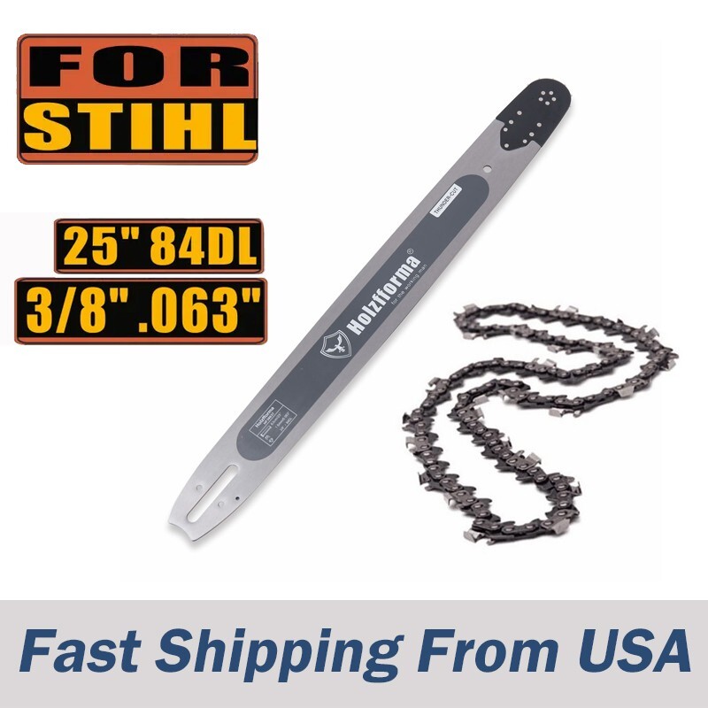 USA 25 Inch 3/8 .063 84DL Holzfforma Bar&Chain For Stihl MS361 MS362 ...