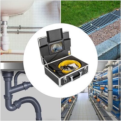 Pipe Inspection Camera 7-inch Screen Sewer Camera 100ft Cable 1200TVL ...