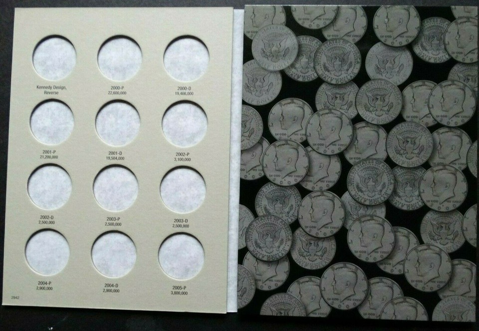 Set of 2 - He Harris Kennedy Half Dollar Coin Folders # 3-4 2000-2026 ...