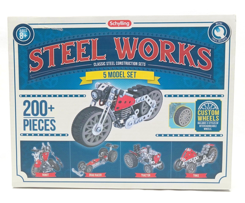 Steel Works 5 Model Set Motorcycle Car STW5 Classic Steel Construction ...