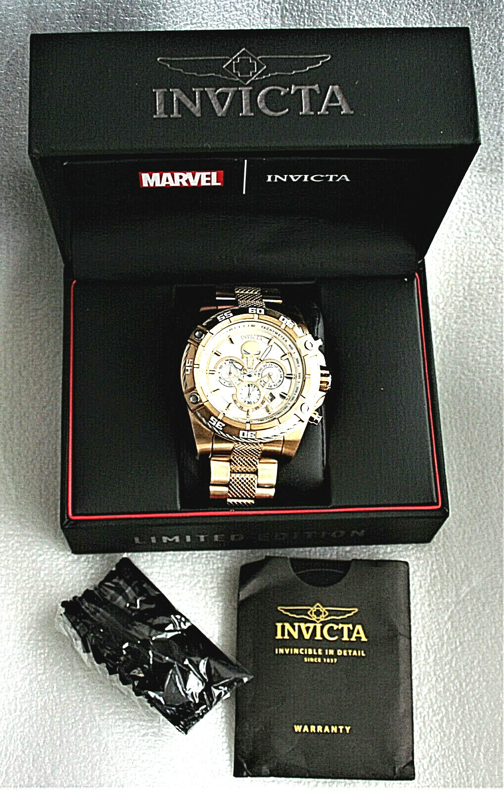 Marvel Comics Invicta 52mm Punisher LE #06/4000 26864 Watch New Box ...