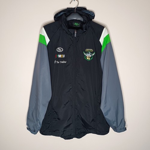 Authentic ISC Canberra Raiders Hooded Team Jacket Men's Large NRL ...