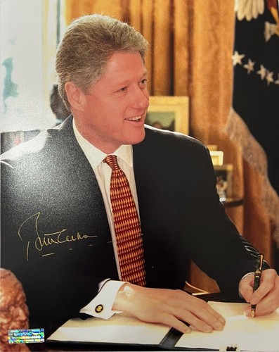 Bill Clinton President Rare Hand Signed Autographed 10x8 Photo With COA ...