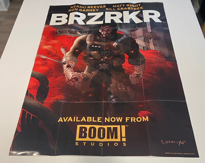 BRZRKR - KEANU REEVES - BOOM COMICS POSTER 24X36 AUTHENTIC ORIGINAL | eBay