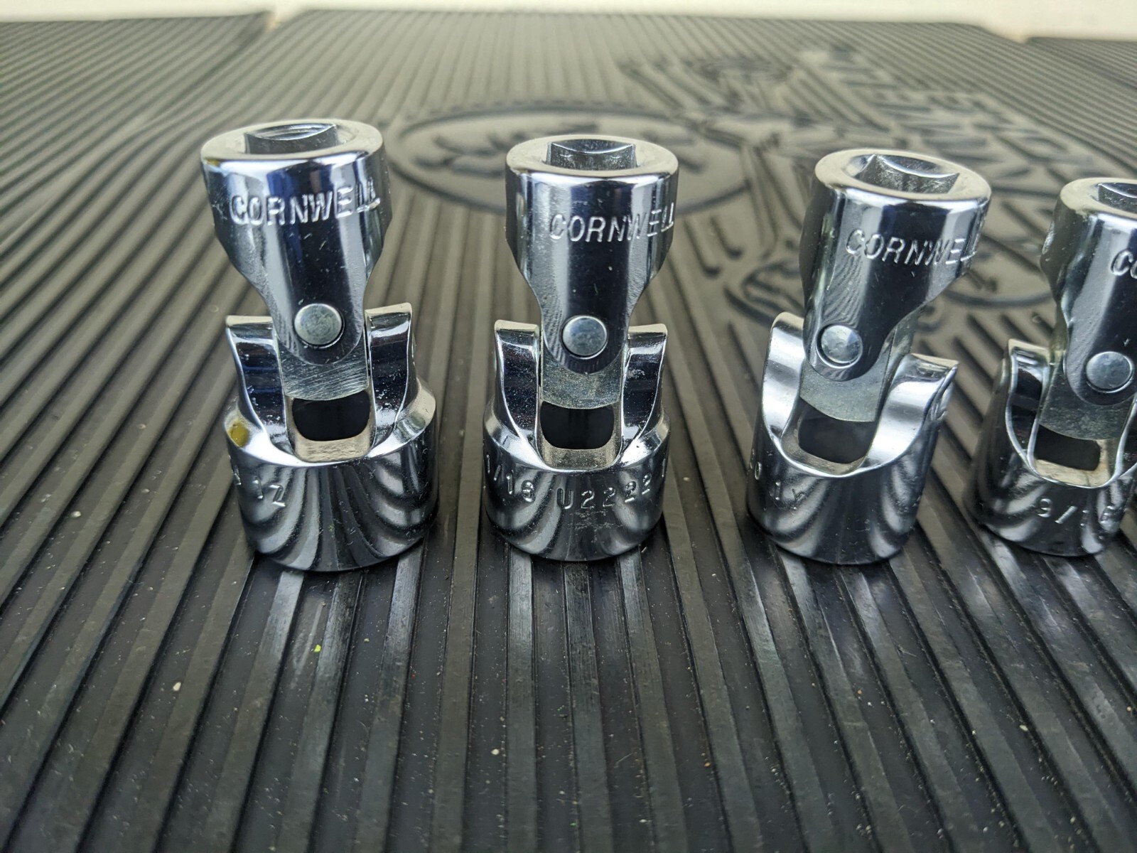 #ba134 NEW Cornwell USA 3/8" Dr SAE Swivel Socket Set 7/16"-3/4" 6 ...